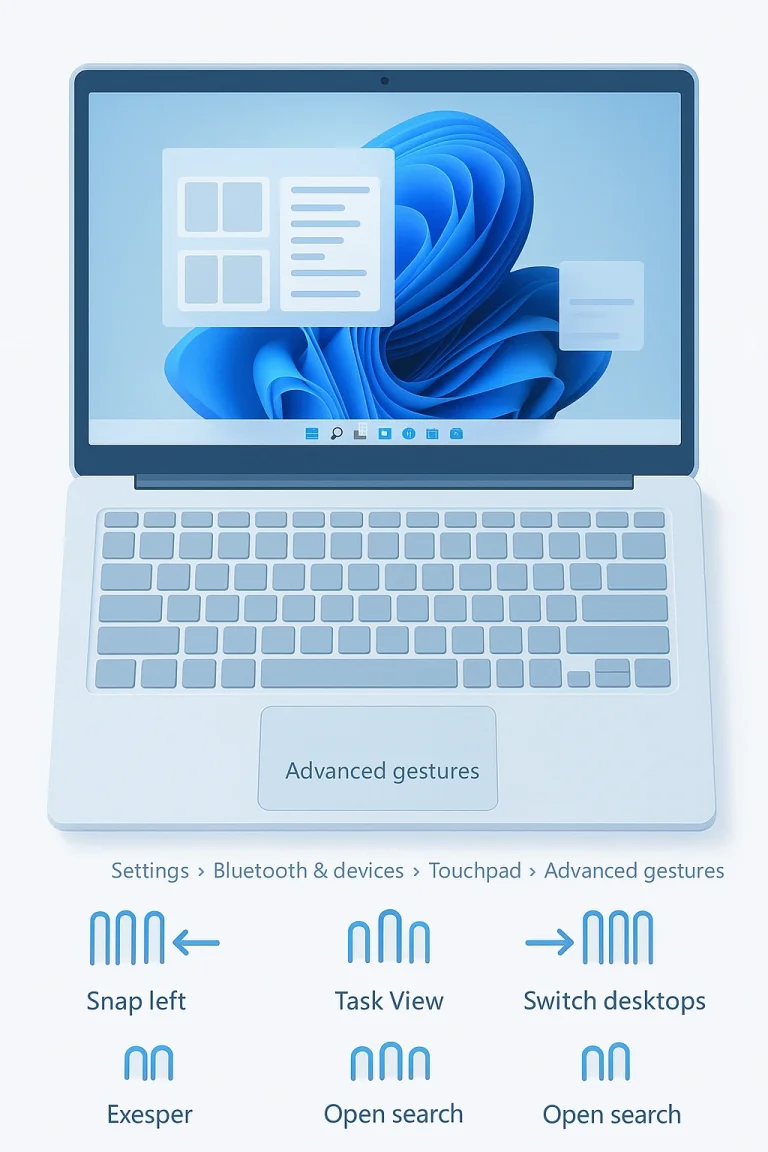 Windows 11 Advanced Touchpad Gestures: Remap 3-Finger and 4-Finger ...