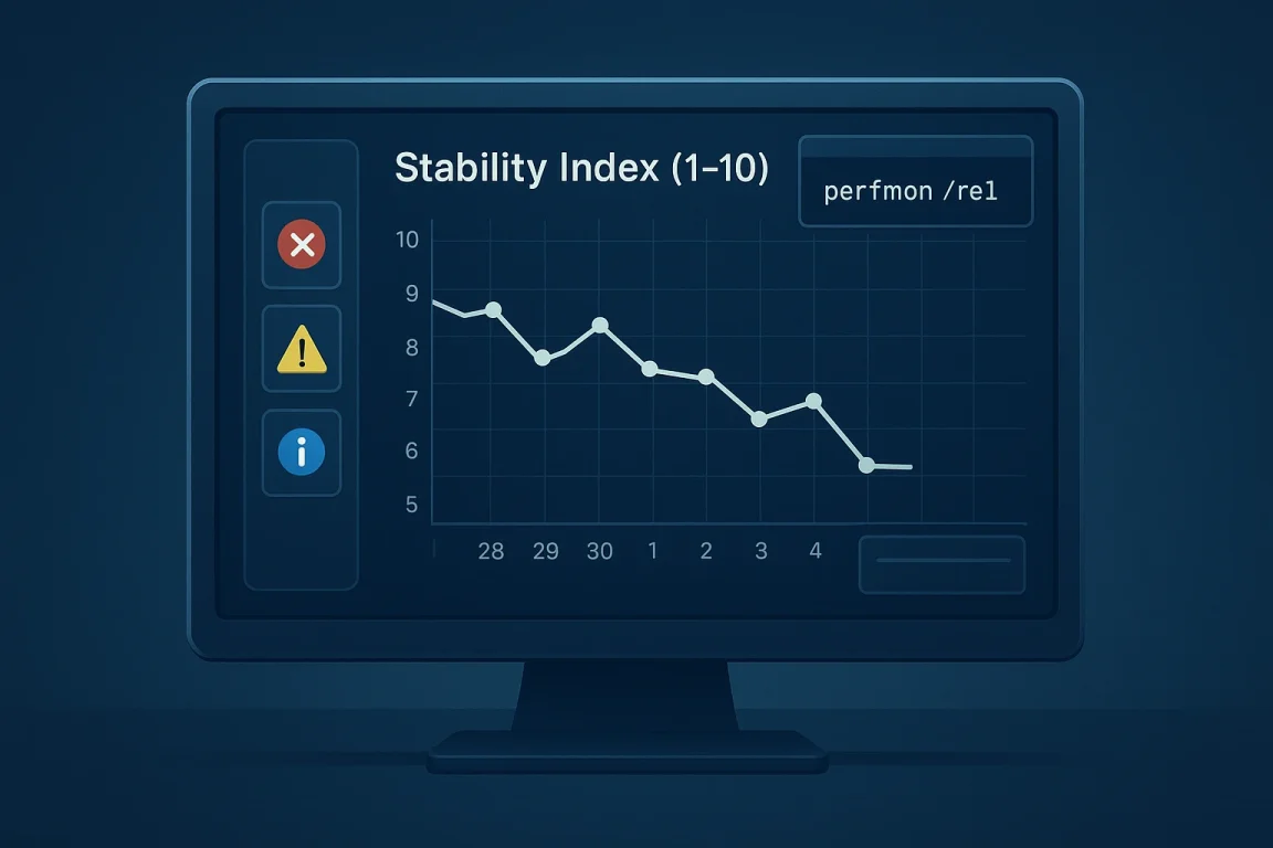 How to Use Windows Reliability Monitor to Find Stability Drops ...