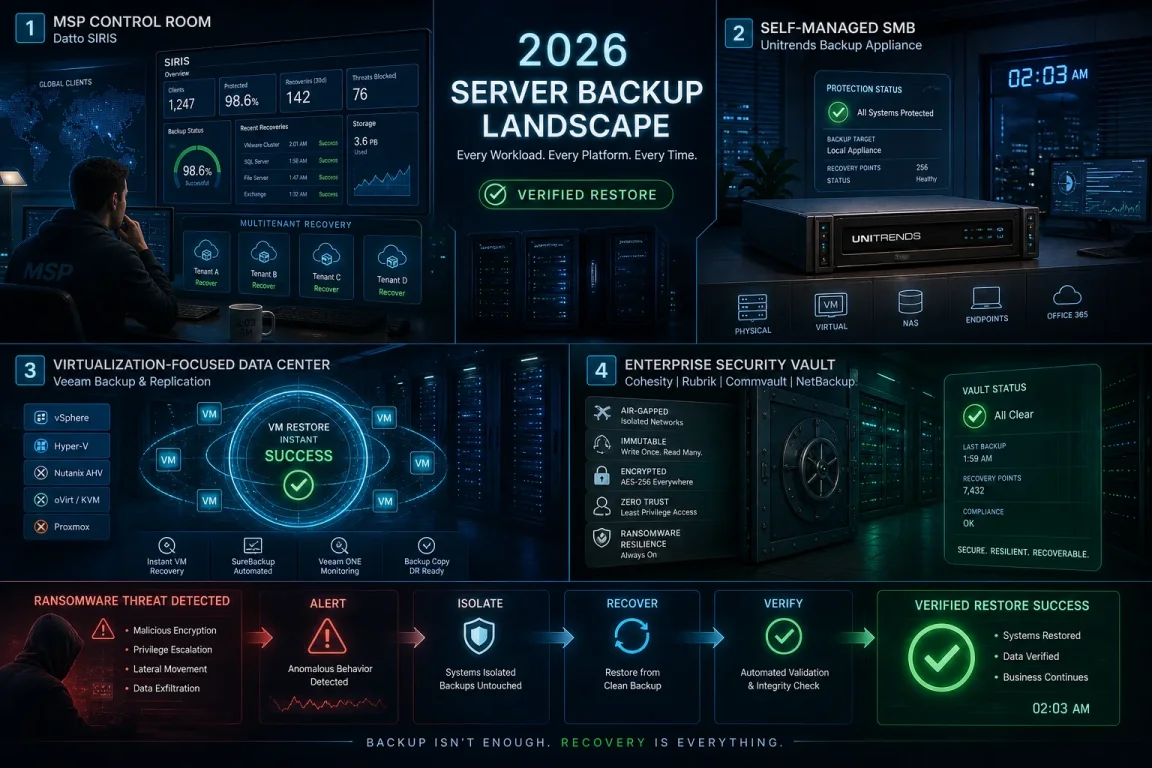 Best Server Backup Software 2026: Ranked by MSP, SMB, VM, and ...