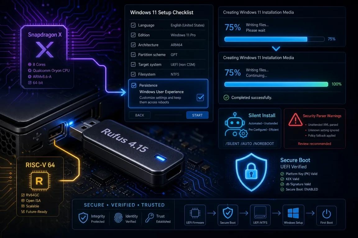 Rufus 4.15 Fixes Windows 11 Install Bugs, ARM64 Boot Crashes, and Adds ...