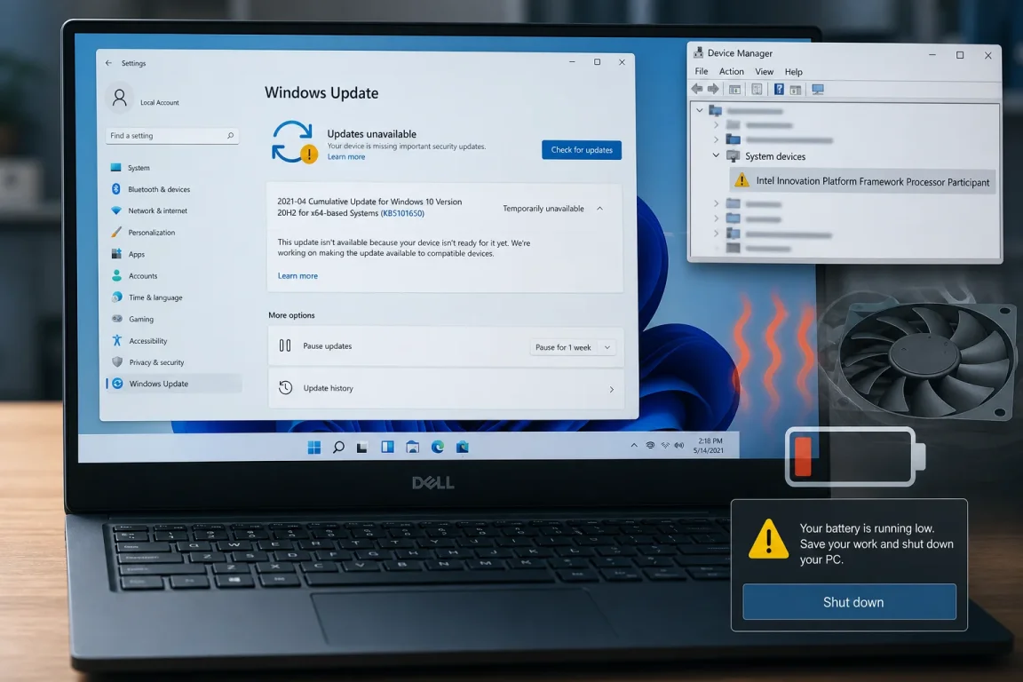 KB5101650 Blocked on Dell PCs Over Intel Driver Shutdowns