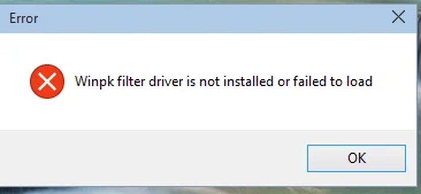 Windows 10 - Fixing Winpk Filter Driver Installation Error ...