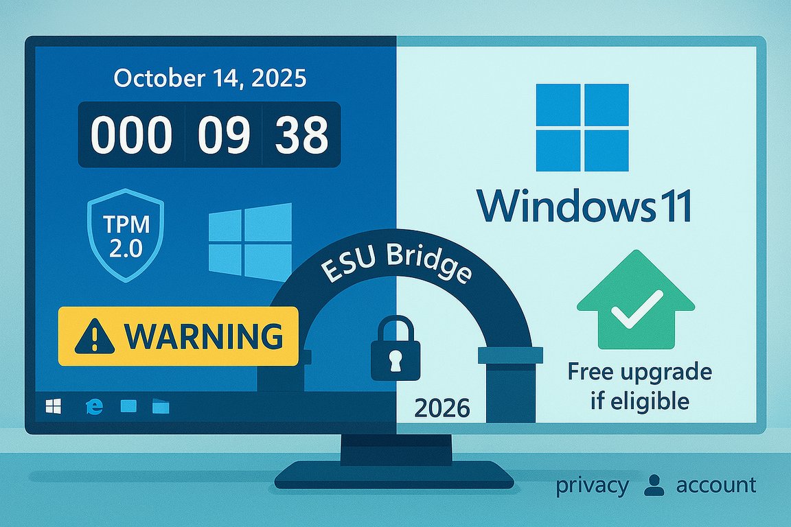 Windows 10 End of Life 2025: Free Windows 11 Upgrade or ESU Bridge ...
