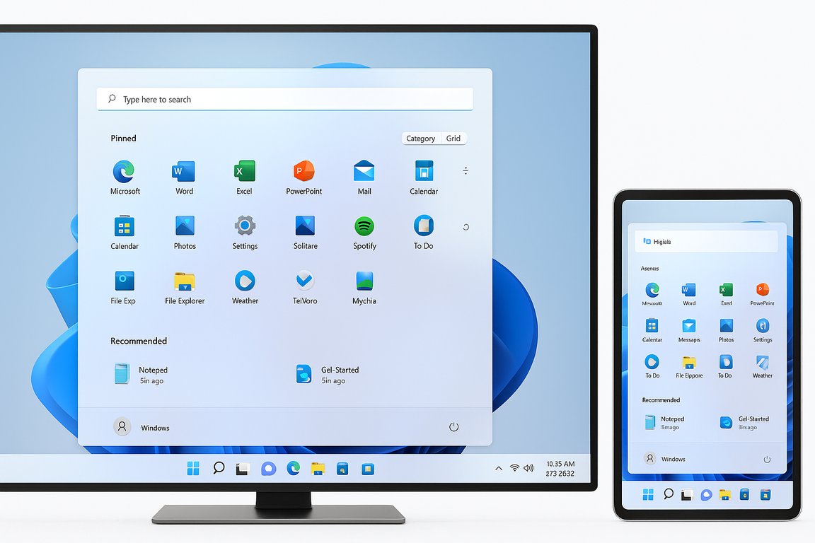 Windows 11 Start Menu Redesign: All View, Category Grid, and Phone Link ...
