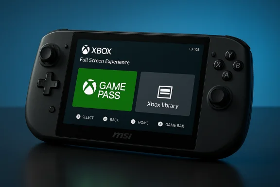 MSI Claw Adopts Xbox Full Screen Experience in Windows 11 Preview ...