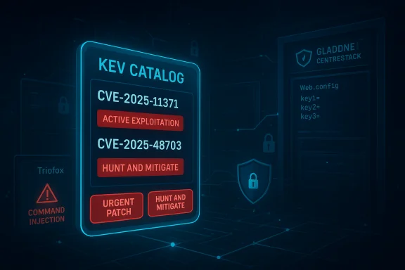 CISA Expands KEV with Two Active Exploits: Gladinet LFI and CWP Command Injection | Windows Forum