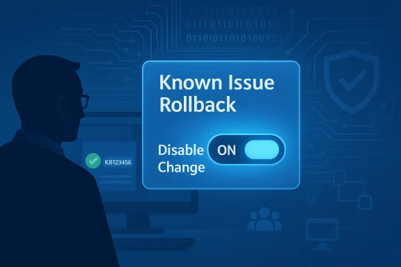 Understanding Windows Known Issue Rollback (KIR): Fast, Targeted Update Stabilization | Windows ...