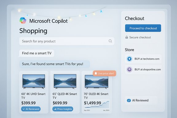 Copilot Shopping: AI Price Tracking and Native Checkout by Microsoft | Windows Forum