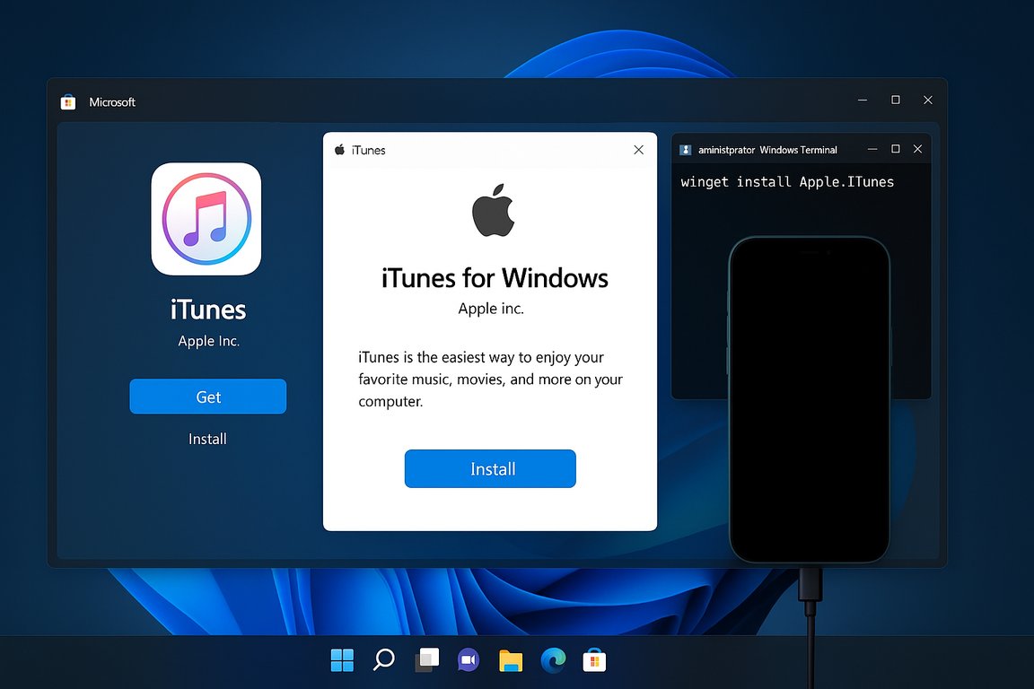 Install iTunes on Windows 11: Store, Apple Installer, or Winget ...