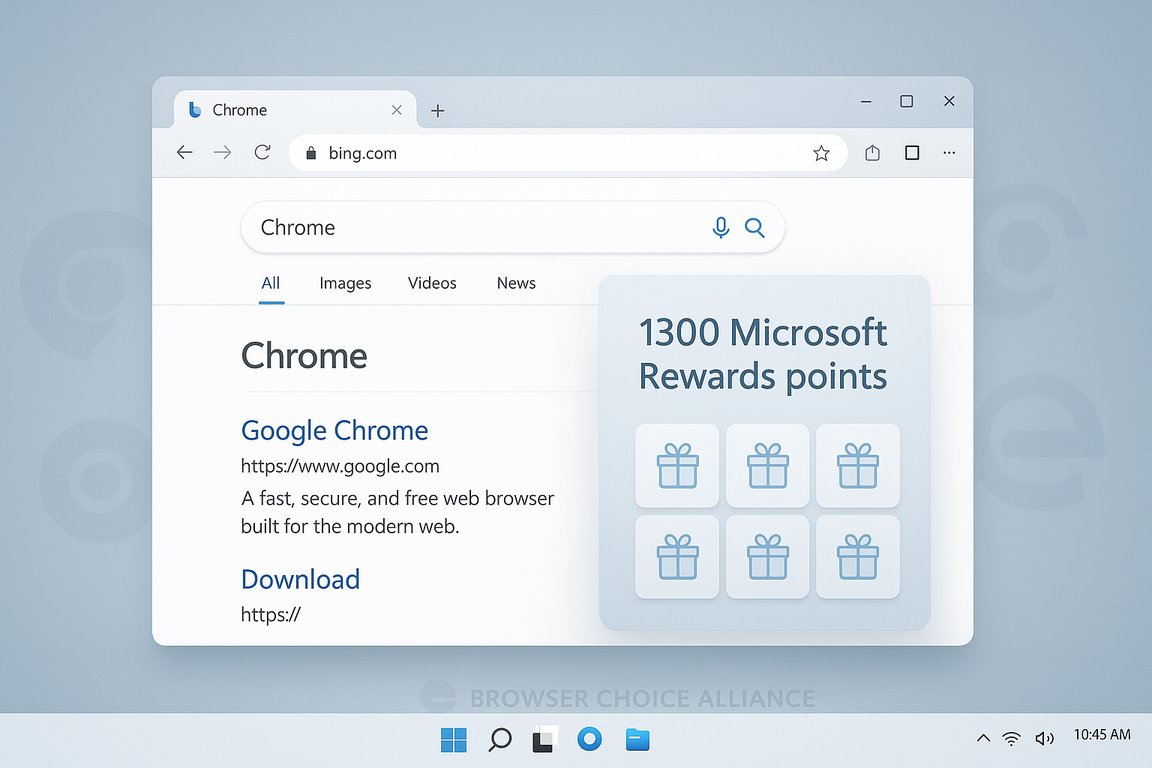 Microsoft Rewards 1300 Points for Chrome Search in Edge Sparks Browser ...