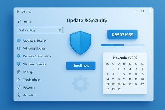 Windows 10 ESU Enrollment Fix: Out-of-Band KB5071959 Restores Security ...