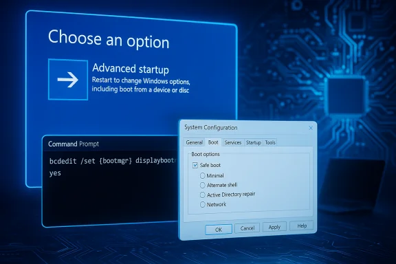 Add Safe Mode to Windows 11 Boot Menu: BCDEdit and MSConfig Guide | Windows Forum
