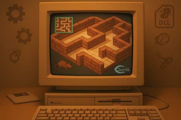 Playable Windows 95 3D Maze: Reverse Engineered Screensaver Experience ...