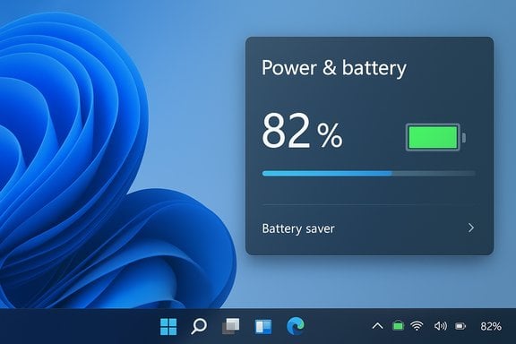 Windows 11 Adds Battery Percentage on Taskbar with Color Coded Icons ...