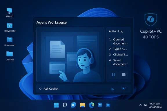 Windows 11 Agent Workspace: AI-First OS with On-Device Copilot Actions | Windows Forum