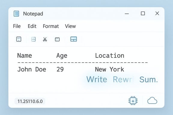 Notepad on Windows 11 Gains Tables and Streaming AI Features | Windows ...