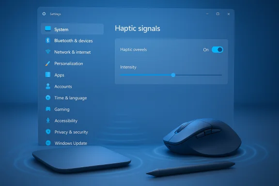 Windows 11 Haptic Signals: OS Level Feedback for Touchpads and Pens | Windows Forum