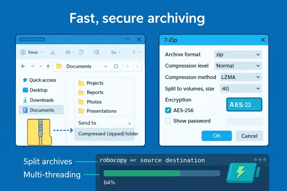 Zip Like a Pro in Windows 11: Built-in ZIP, 7‑Zip, and Robocopy Tips ...