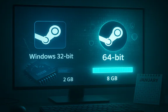 Valve Moves Steam Windows Client to 64‑Bit Only; 32‑Bit Support Ends ...
