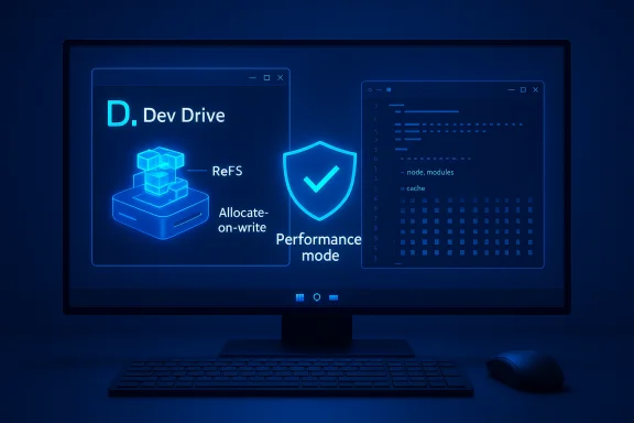 Windows 11 Dev Drive: Speed up builds with ReFS and Defender performance mode | Windows Forum