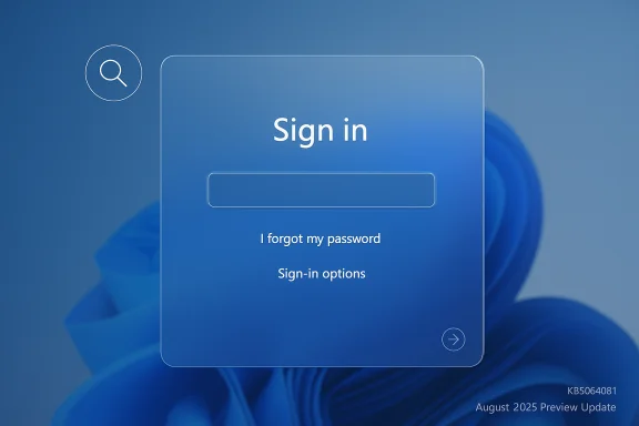 Windows 11 Password Sign‑in Icon Missing After August 2025 Preview ...