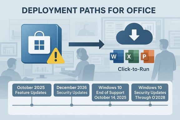 Microsoft Store Office End of Support 2025: Migrate to Click to Run Now | Windows Forum