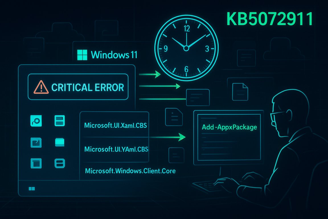 KB5072911 and Windows 11: Modular UI Race Causes Start Menu Failures in ...