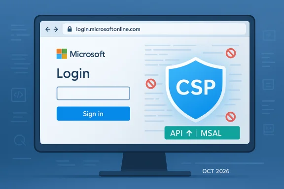 Microsoft Entra CSP Blocks External Scripts on Sign-In Pages by Oct 2026 | Windows Forum
