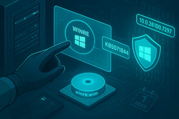 KB5071844 Safe OS Dynamic Update: Refreshing WinRE for Windows 11 24H2 ...