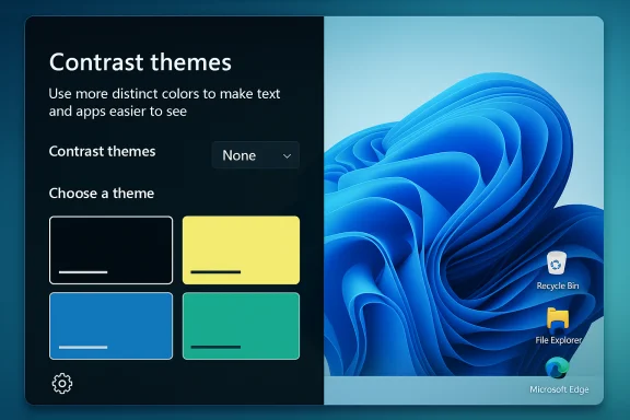 Control Windows 11 Desktop Icon Text Color: Contrast Themes and ...