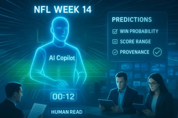 AI Generated NFL Week 14 Picks: Speed and Verification at USA TODAY Copilot | Windows Forum