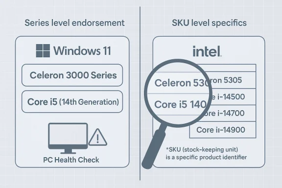 Windows 11 CPU Compatibility: Intel Series vs SKU Confusion Explained ...