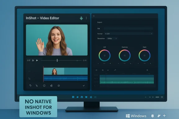 Is InShot on Windows 11? Emulator workarounds and native editor options ...