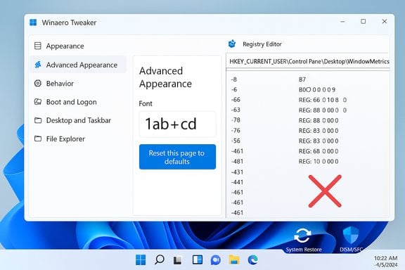 Winaero Tweaker Reset Defaults May Break Windows 11 Font Rendering ...