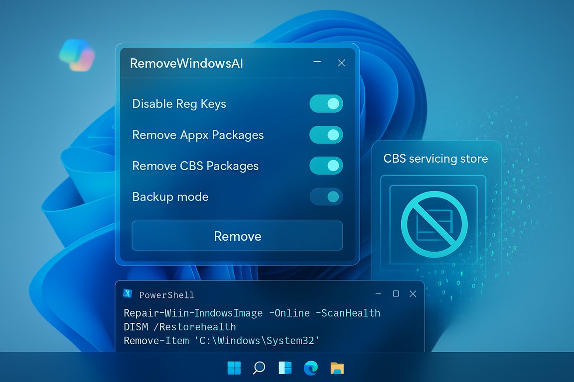RemoveWindowsAI: Debloat Windows 11 AI Features with Open Source ...