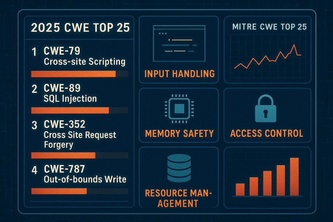 2025 CWE Top 25 Most Dangerous Software Weaknesses: Focus Areas for ...