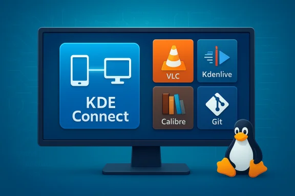 Linux Born Windows Apps: KDE Connect VLC Kdenlive Calibre and Git on ...