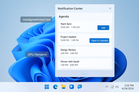 Windows 11 Agenda View Returns: WebView2 Rendering in Preview and IT ...
