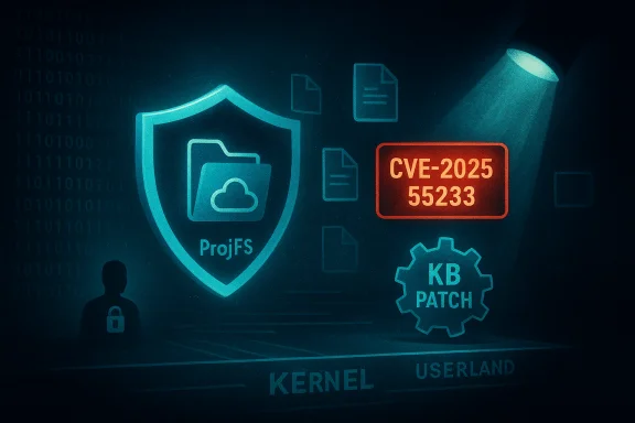 CVE-2025-55233: Windows ProjFS Local Privilege Escalation and Patch Guidance | Windows Forum