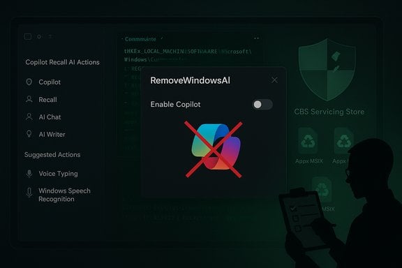 Remove Windows AI: Debloat Windows 11 with RemoveWindowsAI Tool | Windows Forum