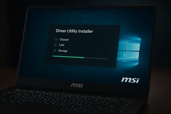 MSI Driver Utility Installer: One-Time Auto Driver Setup After Windows ...