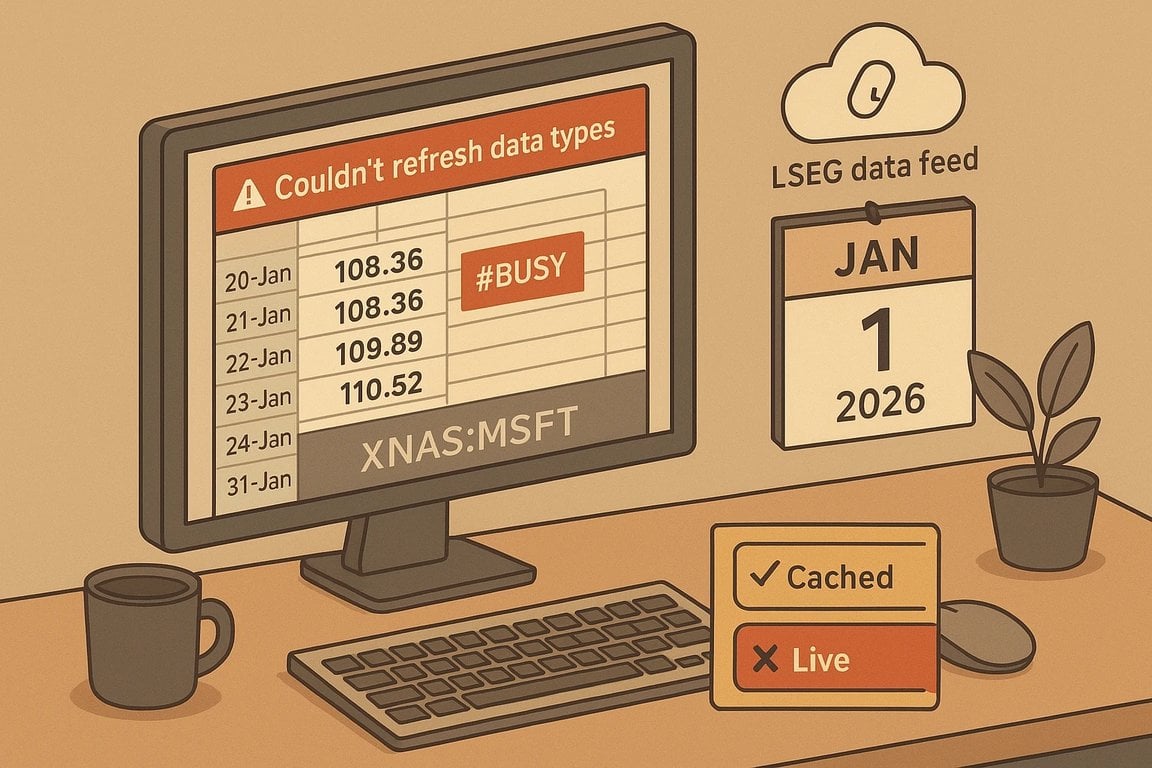 Excel STOCKHISTORY Outage Highlights Data Reliability and Spreadsheet ...