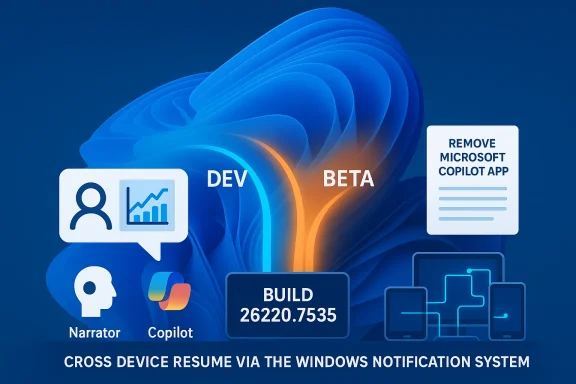 Windows 11 Insider Preview Build 26220.7535: Dev to Beta Switch Window Closing Soon | Windows Forum