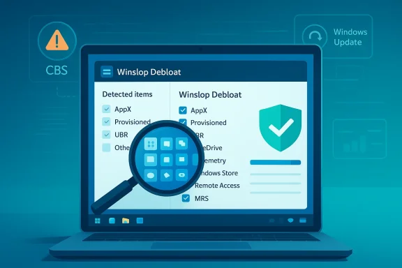 Winslop Debloat: Safe Windows Cleanup vs CBS Upgrade Risks | Windows Forum