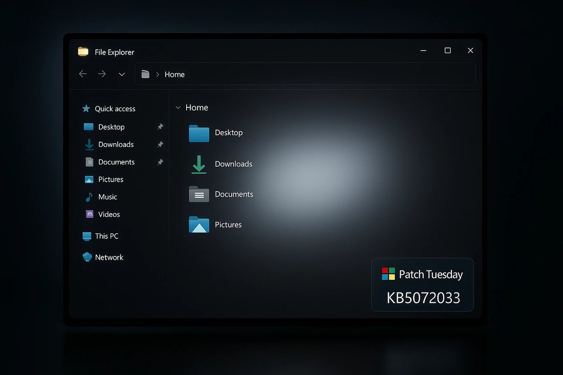 Windows 11 KB5072033 fixes File Explorer dark mode white flash ...
