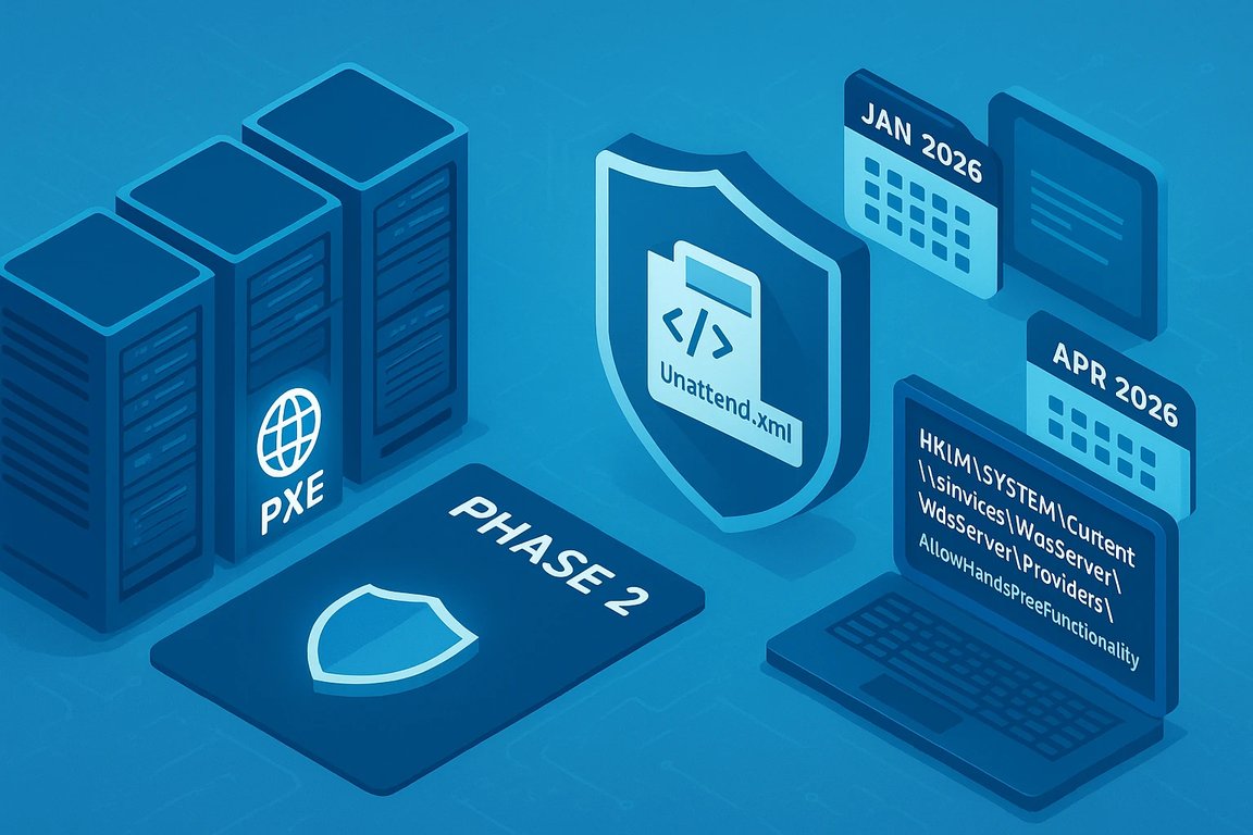 WDS Hands Free Deployment Hardening: Phase 1 Live, Phase 2 Default Off ...