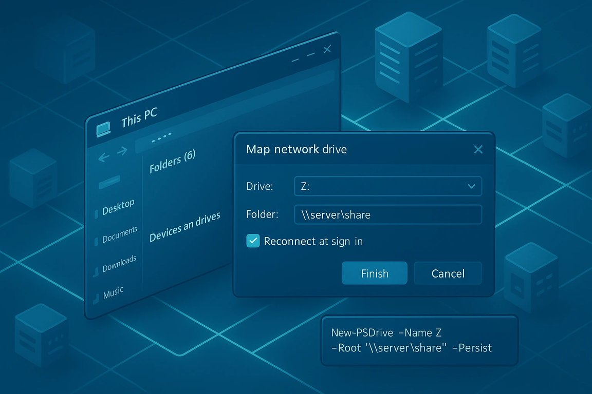 Mastering Windows Network Drive Mapping: GUI, Net Use, and PowerShell ...