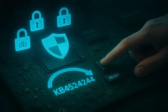 KB4524244 Fallout: Windows Secure Boot Patch Breaks UEFI Recovery ...