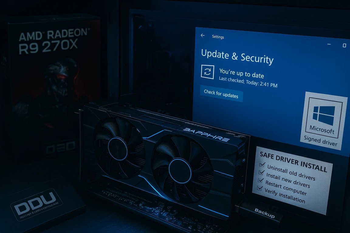 Radeon R9 270X Driver Guide for Windows 10: Windows Update First, Then ...