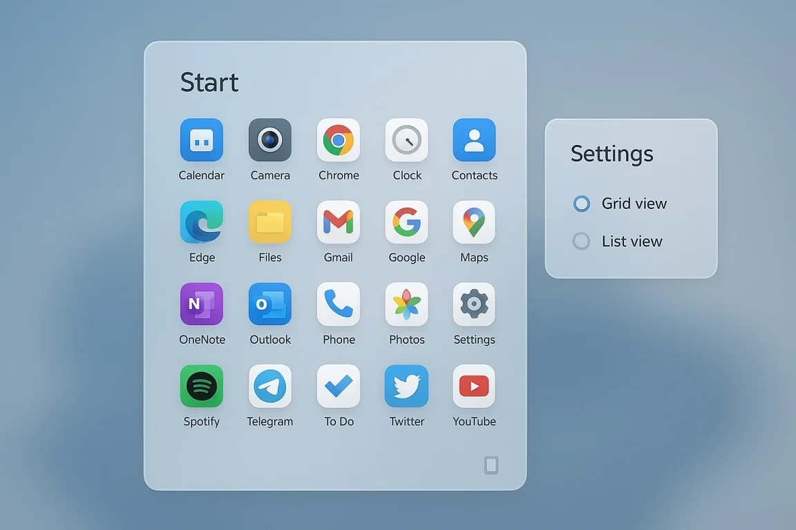 Turn Windows 11 Start into an Android Style App Drawer with Grid View ...